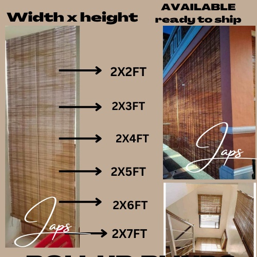 ROLL UP BURI BLINDS / NATIVE BURI BLINDS / NATIVE / BLINDS | Shopee ...