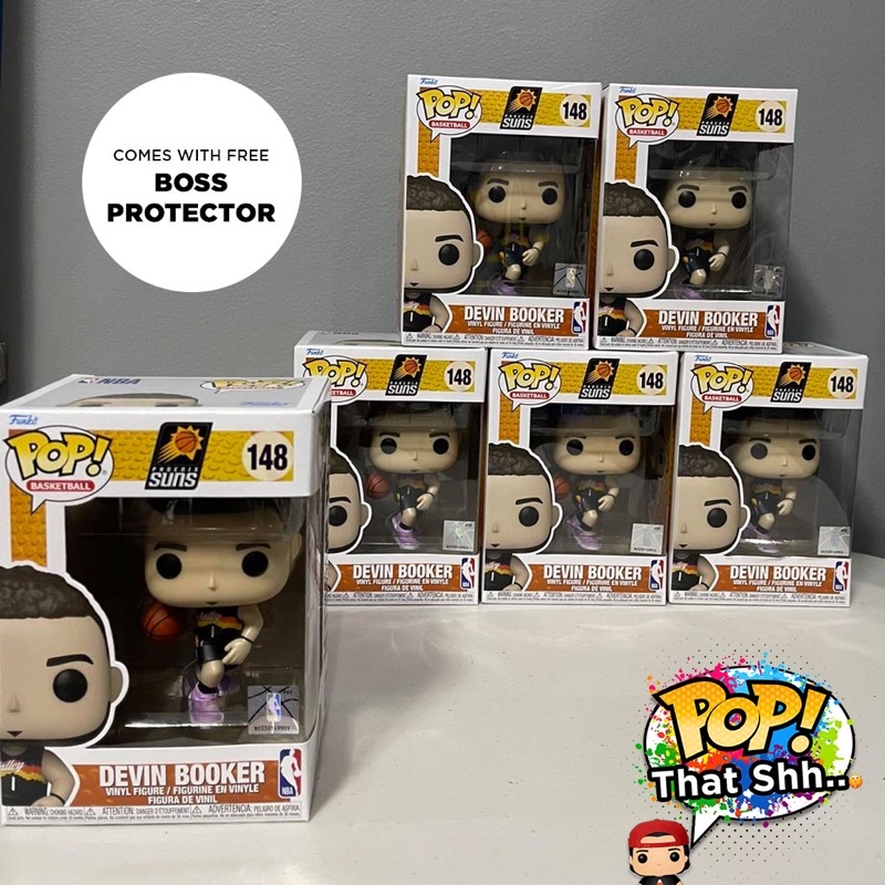 Funko Pop NBA - Devin Booker 148 (Suns) w/ Free Boss Protector | Shopee ...
