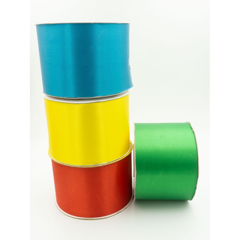 70mm Satin Cut edge Ribbon 50y floral arrangement dedication ribbons ...