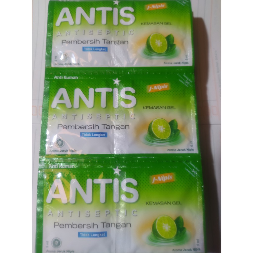 Antis Hand Sanitizer Sachet Packaging Contents 5ml X 2pcs (10ml) Hand ...