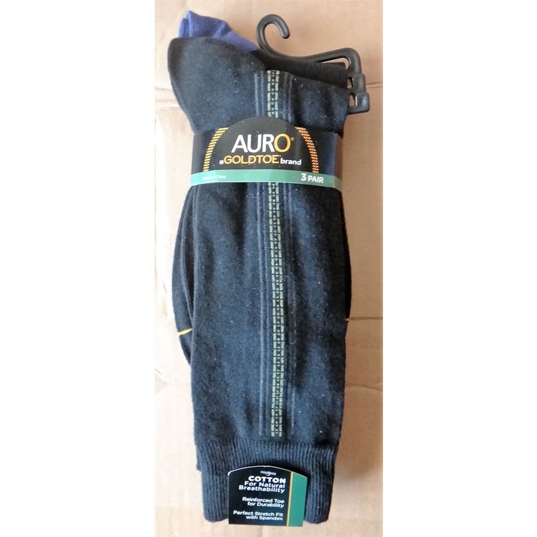 Auro By GOLDTOE Mens Dress Socks 3Pair Size 6-12.5 AM271 NewUSA ...
