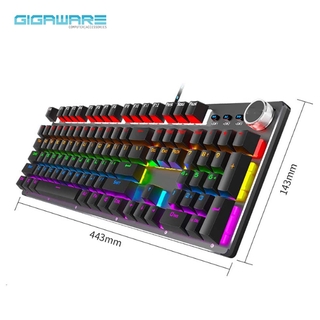Gigaware G1000B Mechanical Keyboard 104 Key Dual Mode Knob Blue Switch | Shopee Philippines