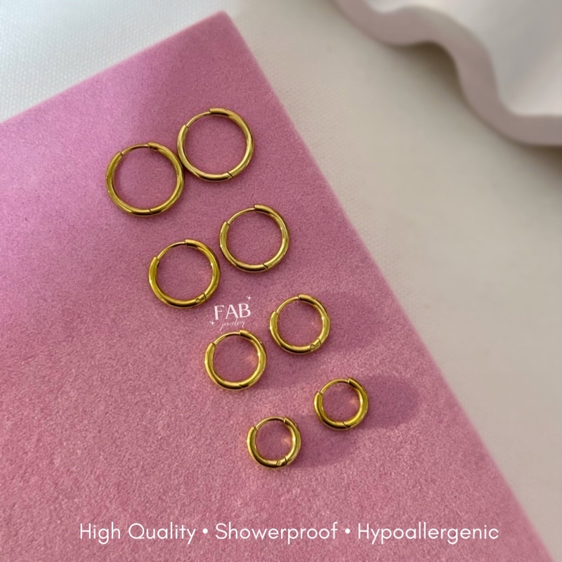 FAB | Basic Everyday Hoops (Stainless Steel) Sold by pair | Shopee ...