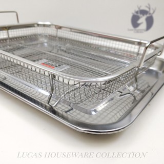 (2 IN 1) STAINLESS STEEL MESH TRAY + OVEN TRAY OIL DRAIN / BEST COOKING ...