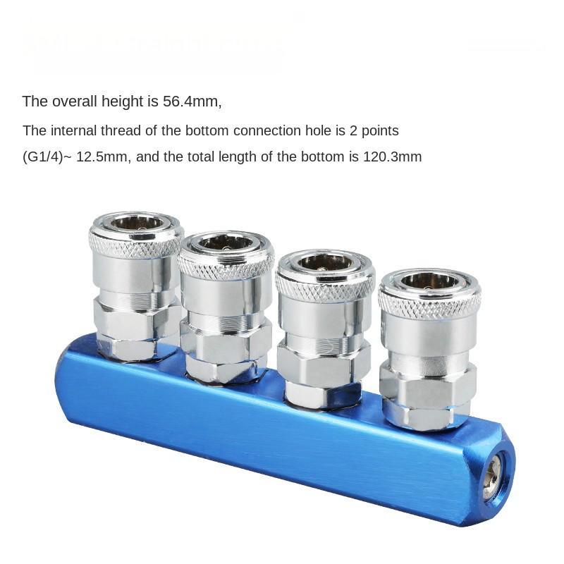 Compressor Fittings 1/4 Quick Connector Air Gas Distributor Pneumatic ...