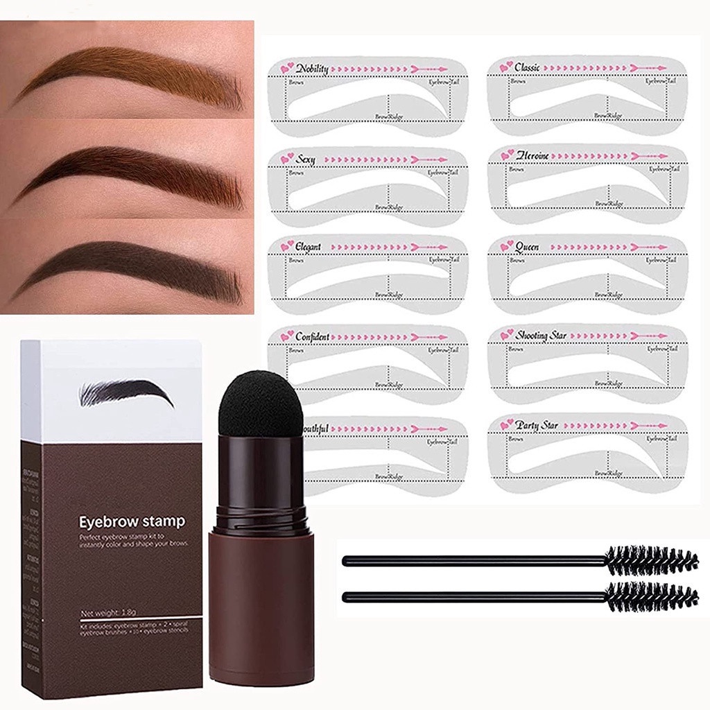 Eyebrow Stamp Stencil Kit One Step Brow Stamp Shaping Kit Waterproof ...