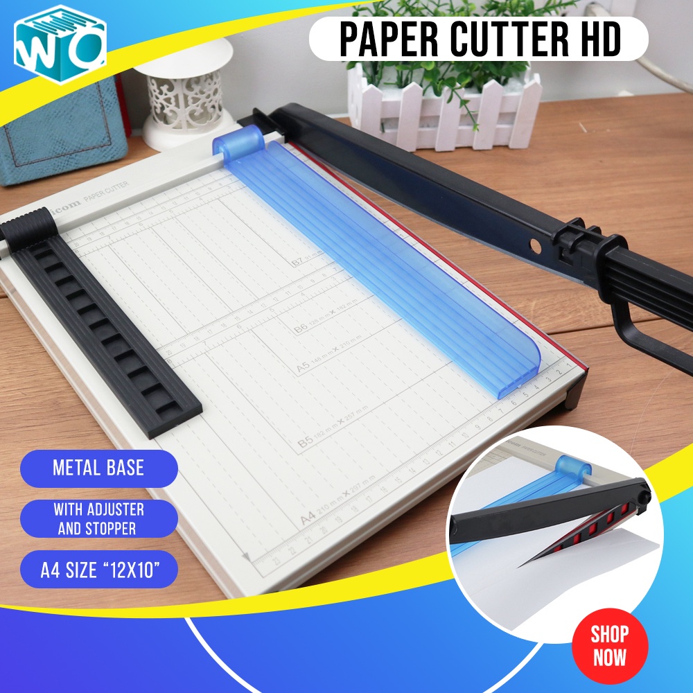 Paper Cutter HD A4 Size “12x10” Officom Office Supplies with Adjuster ...