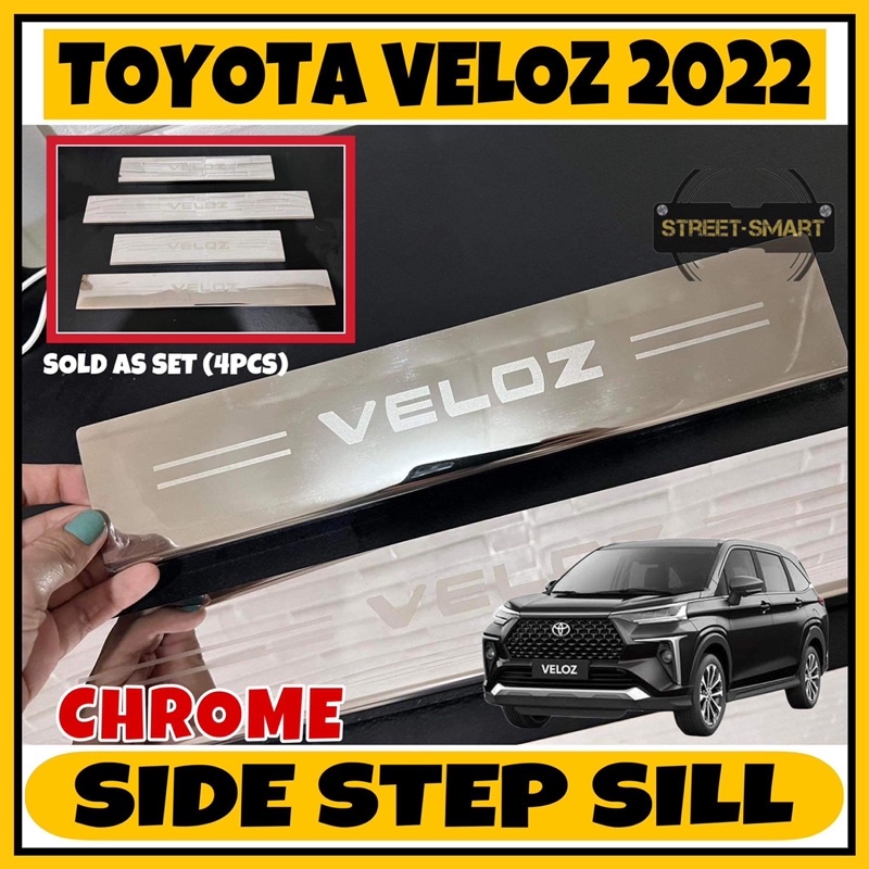 TOYOTA VELOZ 2022 SIDE STEP SILL (CHROME) | Shopee Philippines