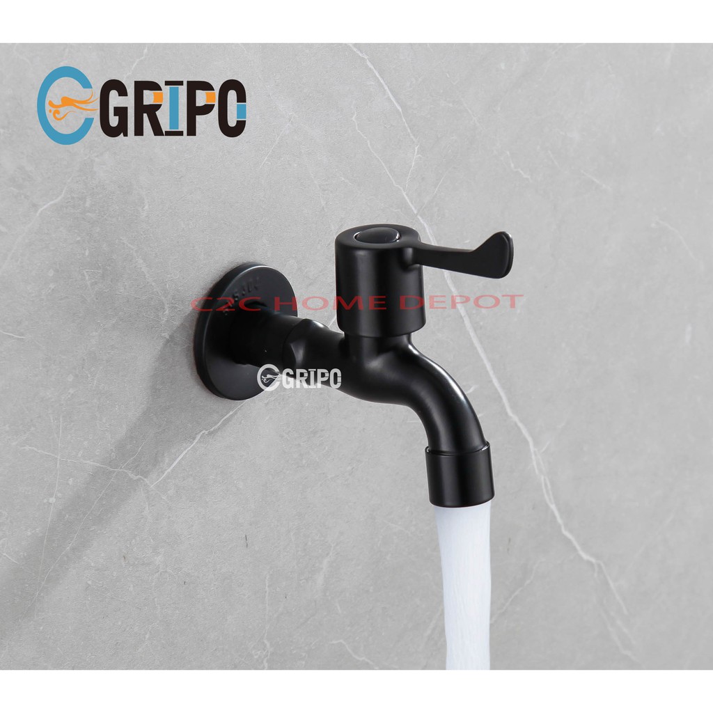 GRIPO HIGH END 304 stainless faucet long matte black GP131 | Shopee ...
