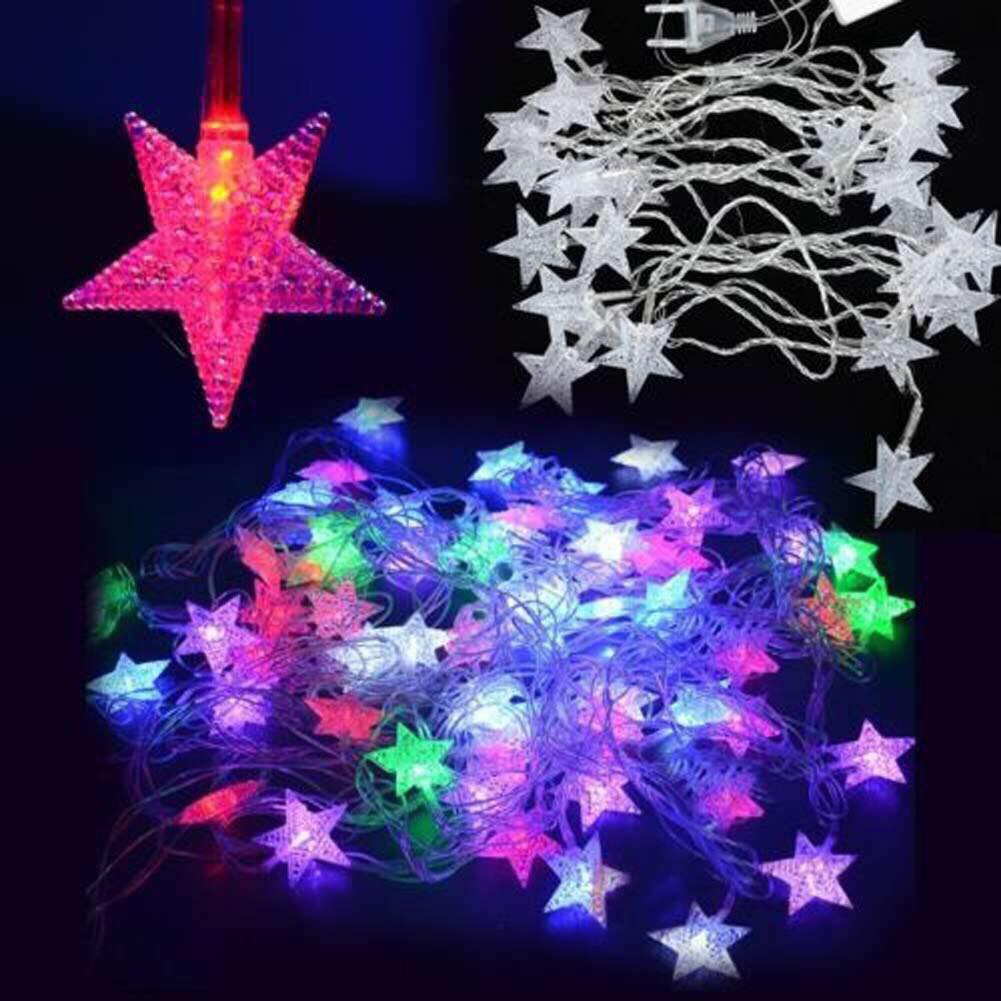 Christmas Lights stars colorful light 5meter 28L indoor Outdoor ...