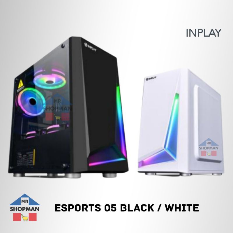INPLAY Esports 05 Black / White Desktop Computer PC Case | Shopee ...
