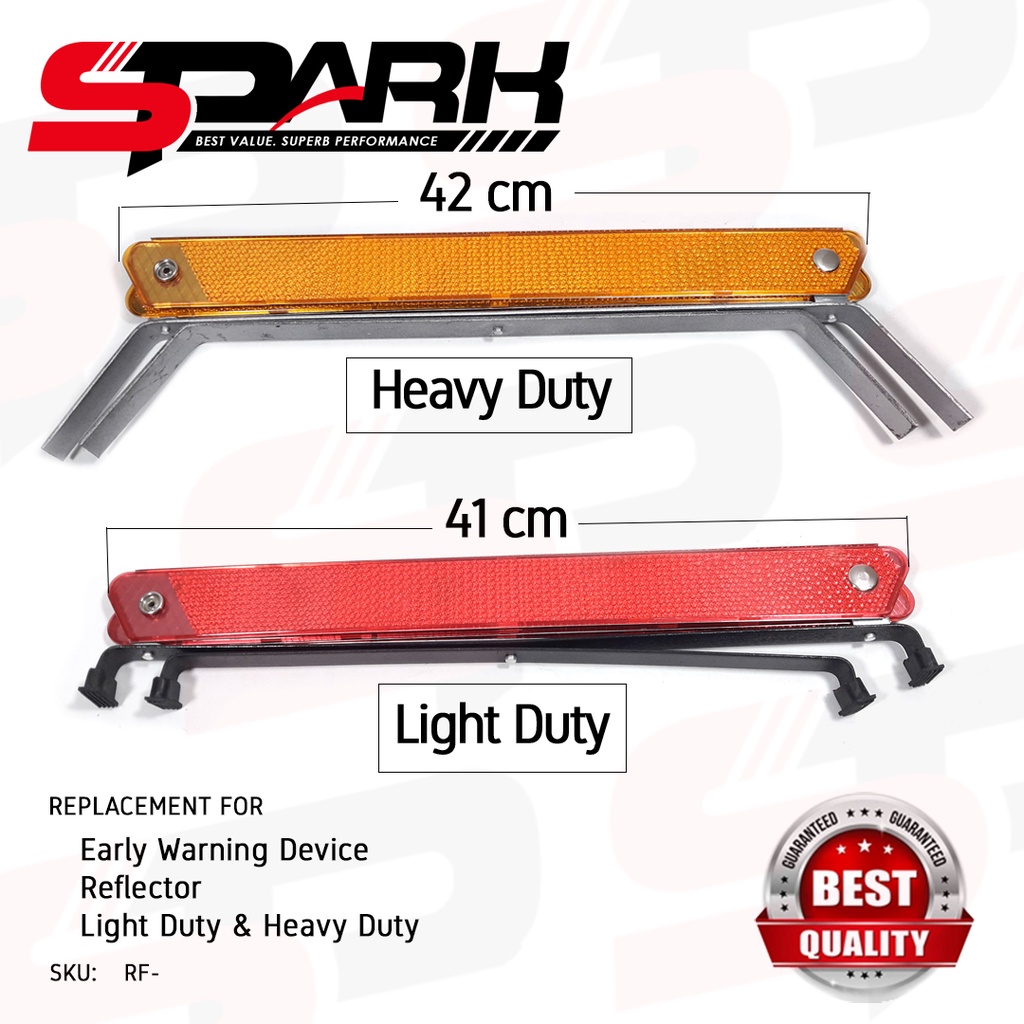 (PAIR) Early Warning Device EWD Amber & Red Reflective Triangle Car ...