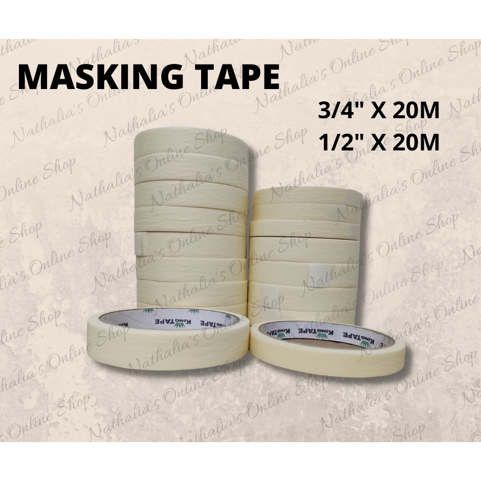 MASKING TAPE 1/2" , 3/4" X 20 METERS | Shopee Philippines