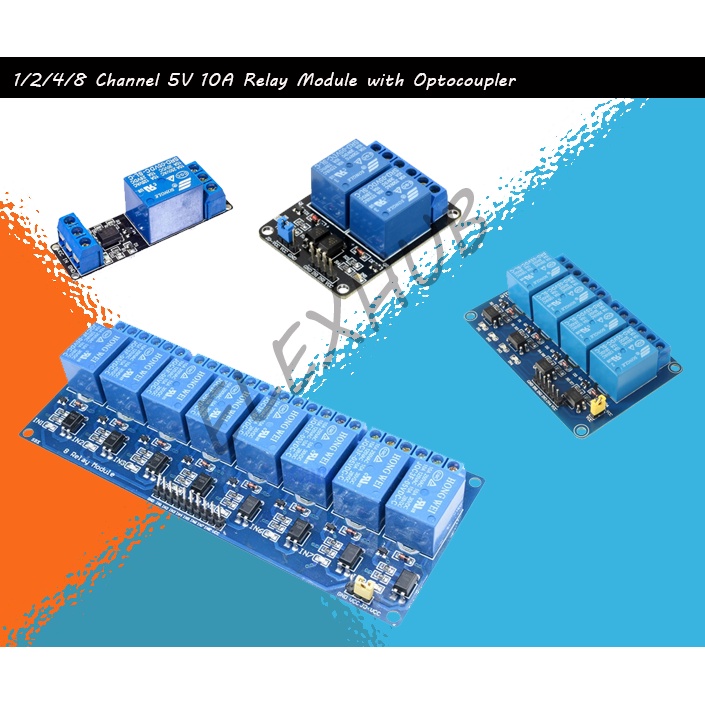 1/2/4/8 Channel 5V 10A Relay Module with Optocoupler | Shopee Philippines