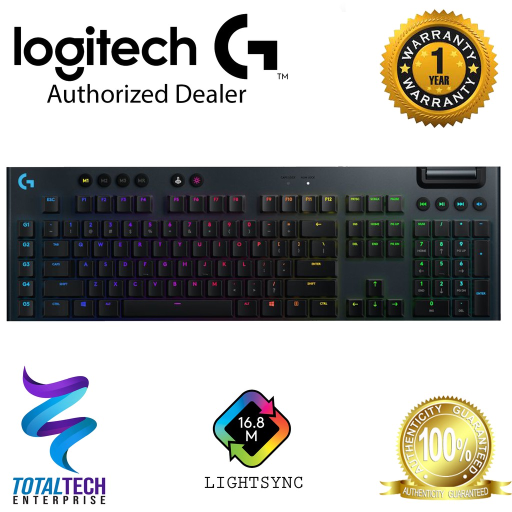 Logitech G813 GL CLICKY Lightsync RGB Mechanical Gaming Keyboard ...