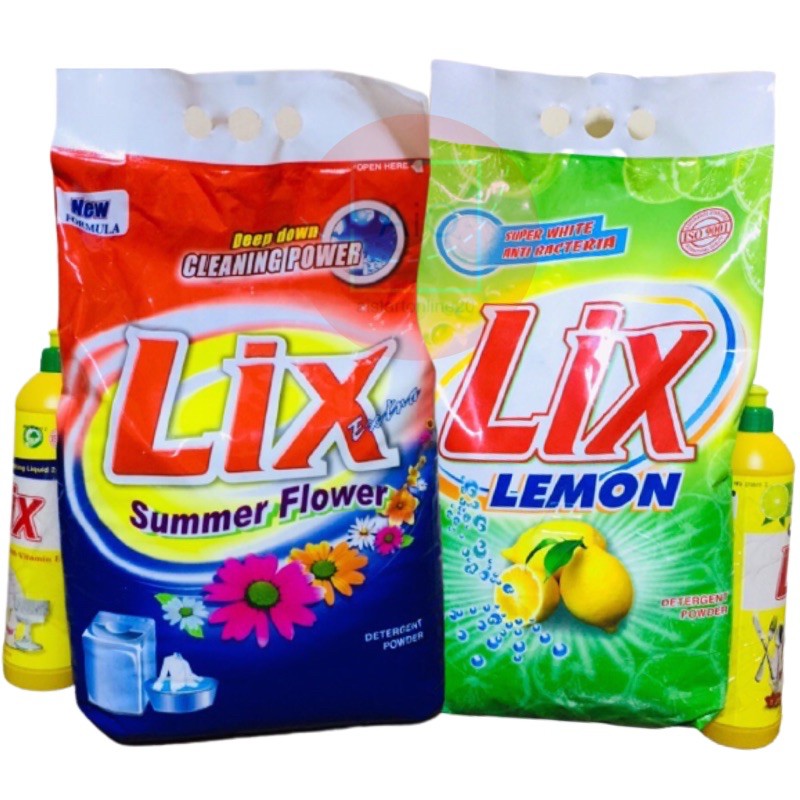 Lix Powder Detergent 5Kg (with Free Dishwashing Liquid) | Shopee ...