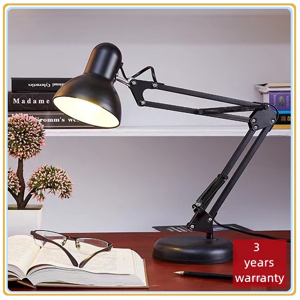 Desk Lamp Metal Adjustable Arm Table Lamp Study Room Lights Office Work ...
