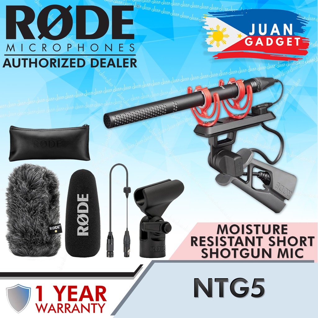 Rode NTG5 Moisture Resistant Short Shotgun Microphone for Camera Mic ...
