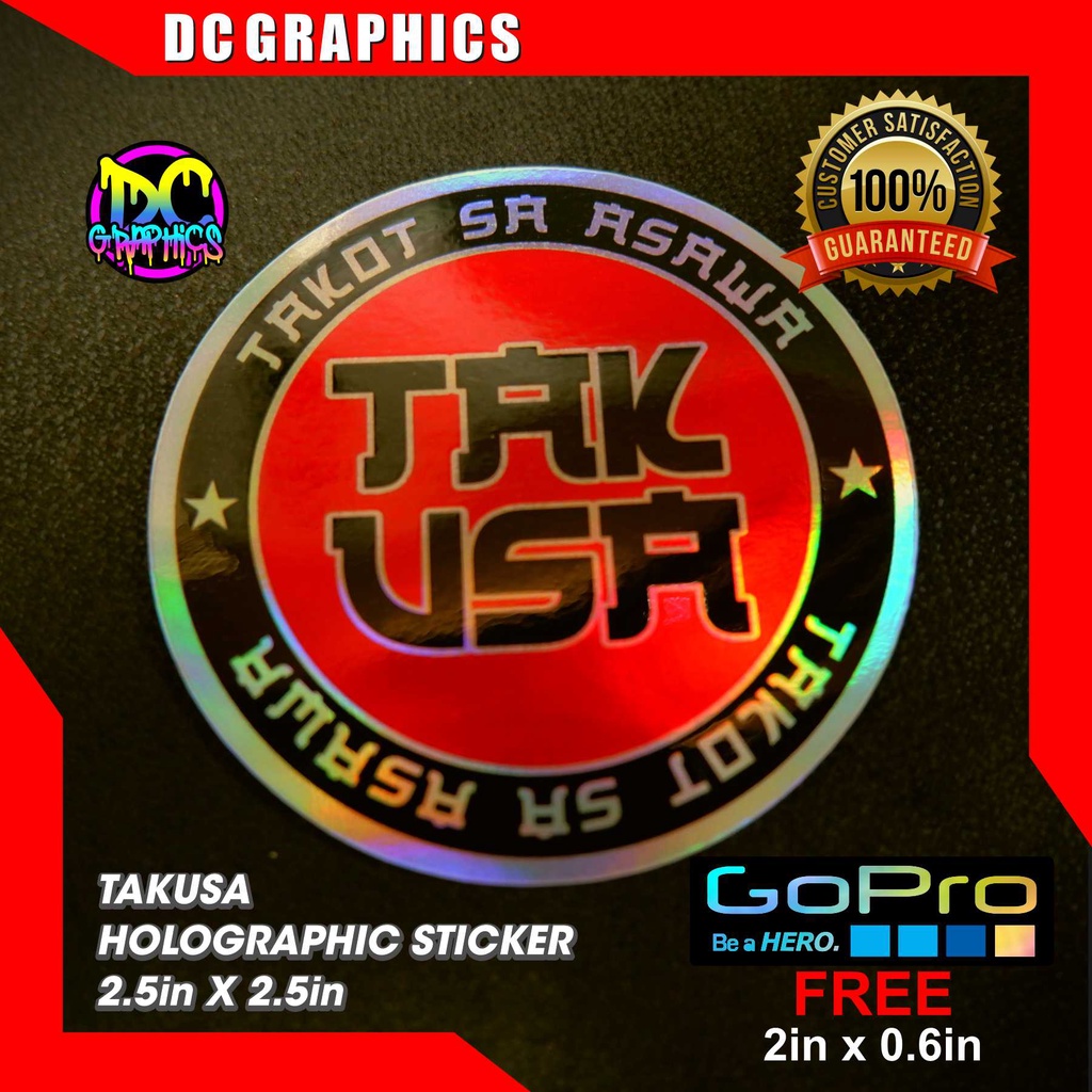 TAKUSA HOLOGRAPHIC STICKER | Shopee Philippines