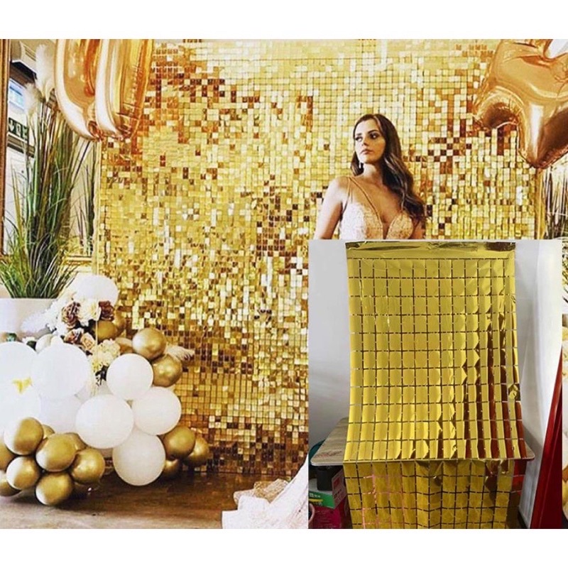 2Meters long SQUARE Curtain Backdrops Birthday Party Decorations Sequin ...