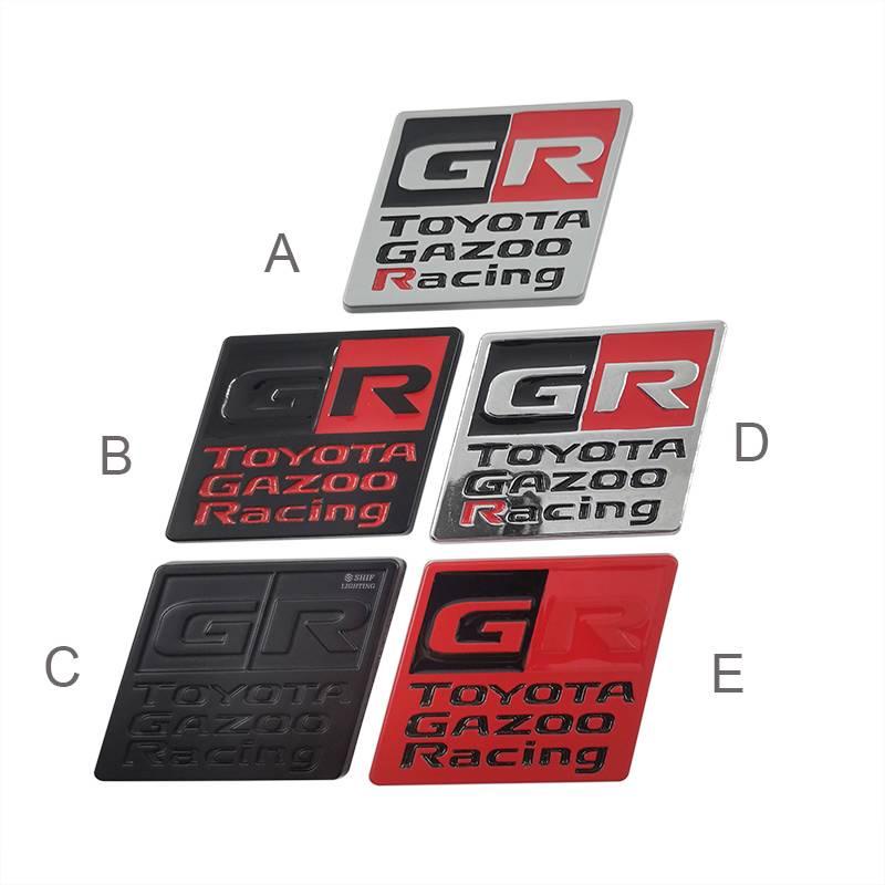 1 X Metal GR TOYOTA GAZOO Racing Logo Car Auto Rear Trunk Emblem ...