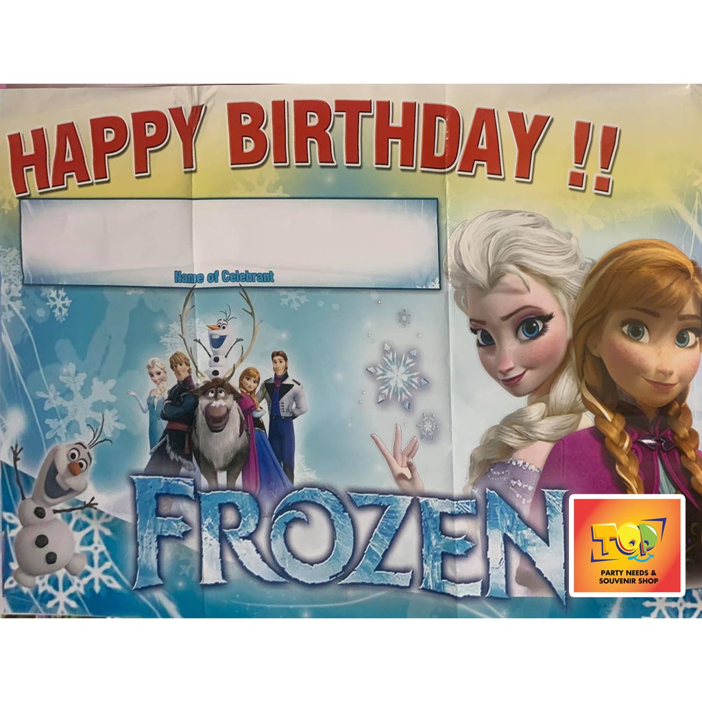 Frozen Tarp/Naming Poster Banner 85x58cm | Shopee Philippines