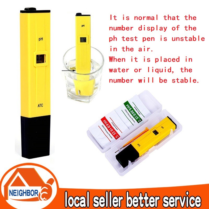 【In Stock】PH Meter Digital LCD Pen Water Monitor Tester Aquarium Pool ...