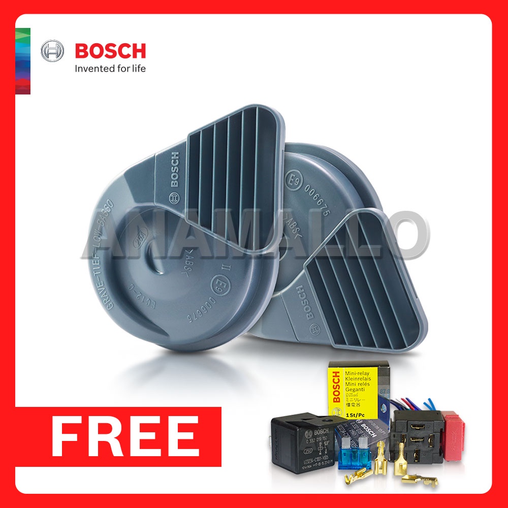 BOSCH HORN STRIDER EC12-C 12V W/ FREE INSTALLATION KIT SET | Shopee Philippines