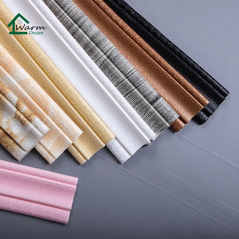 2 3m 3d Wallpaper Border Wall Sticker Wall Trim Line Waterproof Pe Foam
