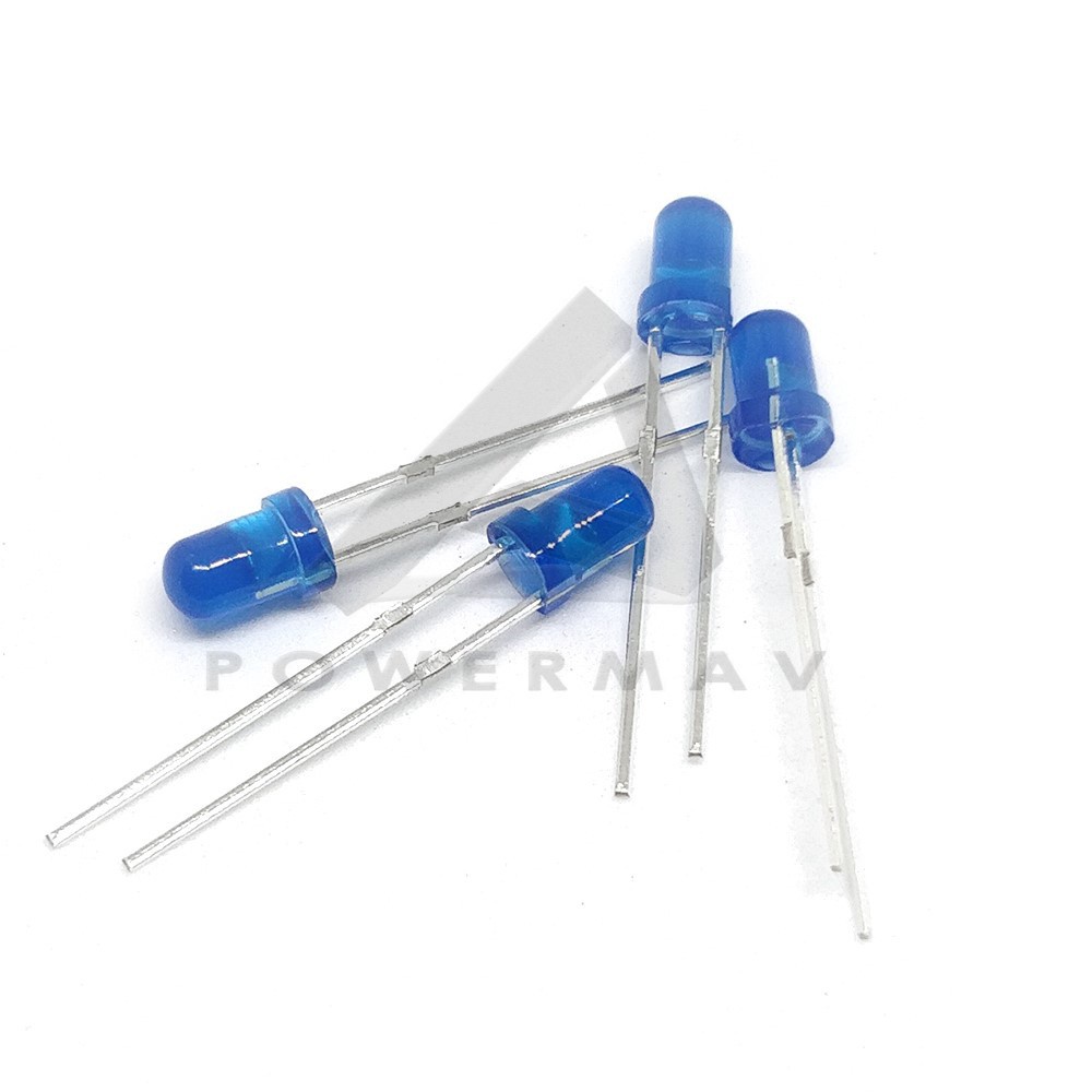4pcs 3mm led blue Light Emitting Diode 3V DC for pcb breadboard arduino ...