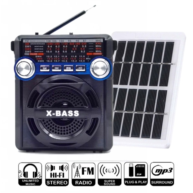 XBass Am-058 AM/FM 3-Band Rechargeable Radio receiver with Antenna ...