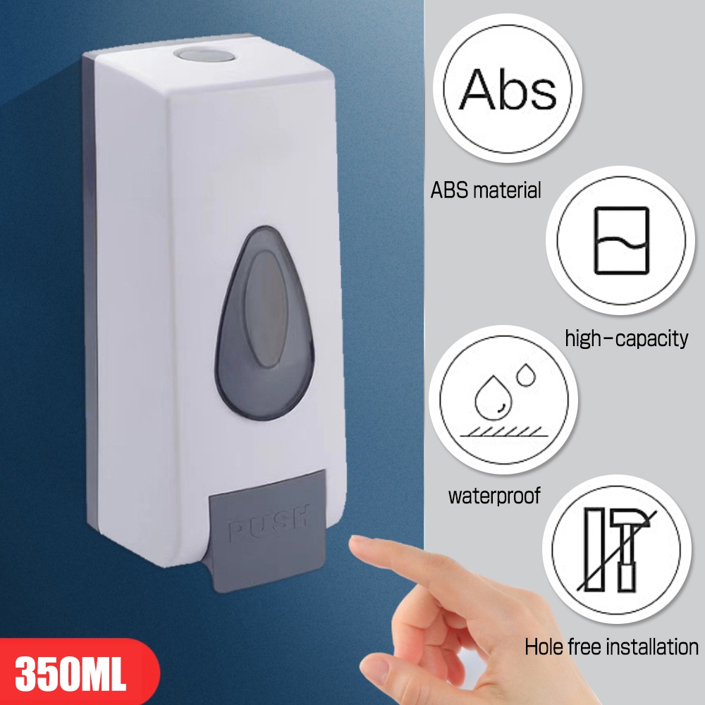 Home Wall Mounted Soap Dispenser With Bottle Liquid Shampoo Shower ...