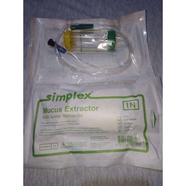 Simplex Mucus Extractor with Funnel Connector (Fr.10, 14) | Shopee Philippines