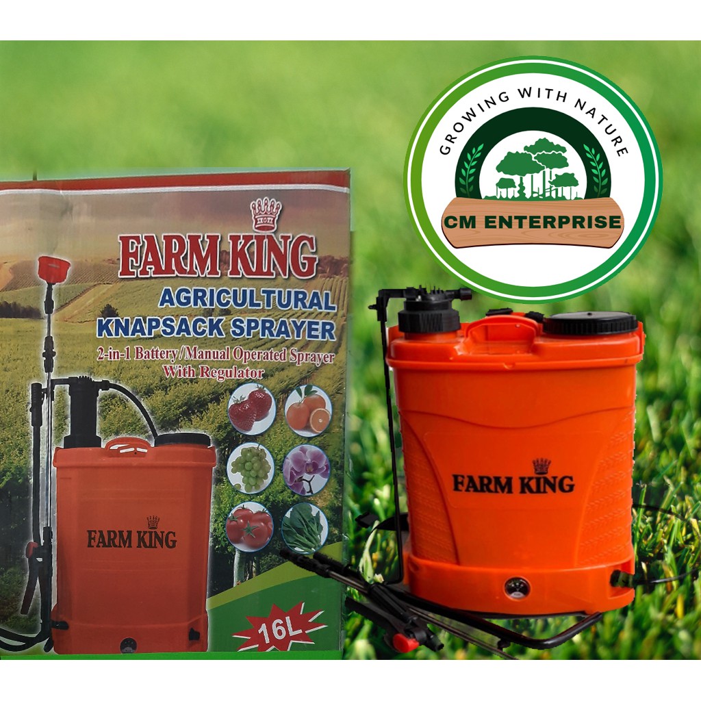 Farm King Agricultural Knapsack Sprayer 16L 2 in 1 Battery/ Manual ...