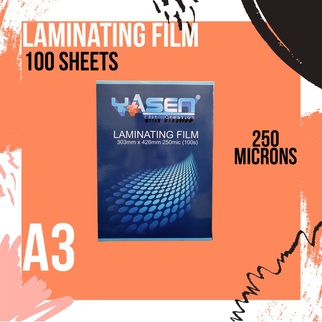 Yasen Laminating Film A3 (303mm x 426mm) 250 Microns | Shopee Philippines