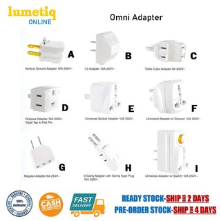 Omni Travel Adapter (Universal/Octopus/ w/ Switch/ Regular/ w/ Ground ...