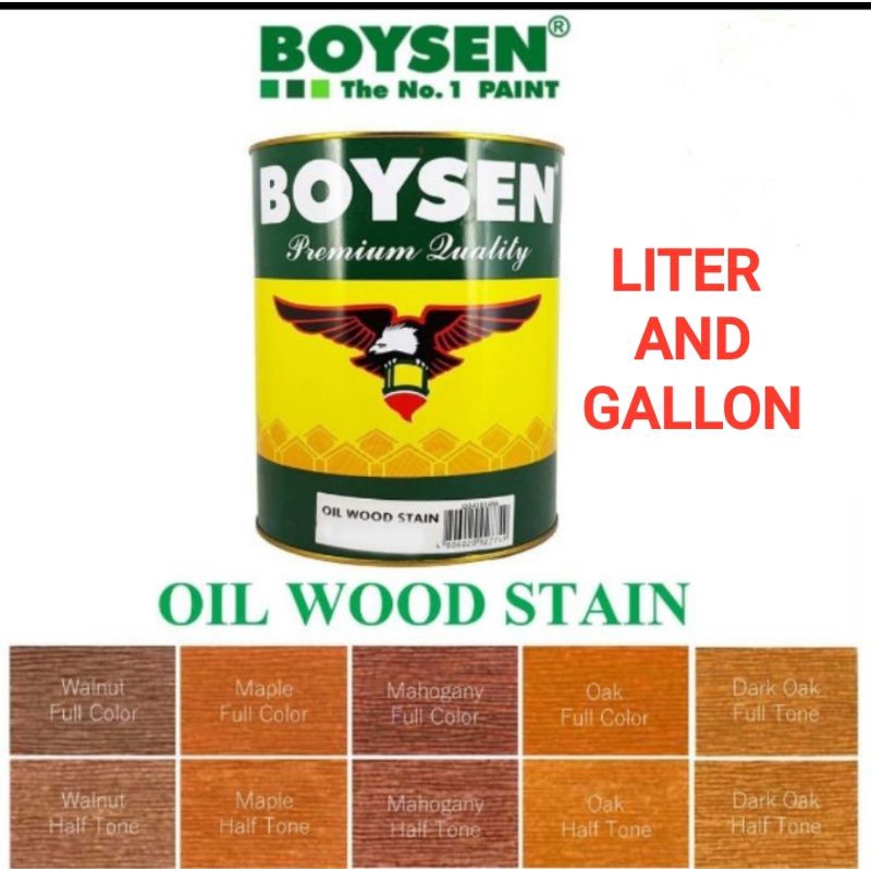 BOYSEN OIL WOOD STAIN PANGVARNISH SA KAHOY PANGKULAY SA KAHOY 1LITER ...