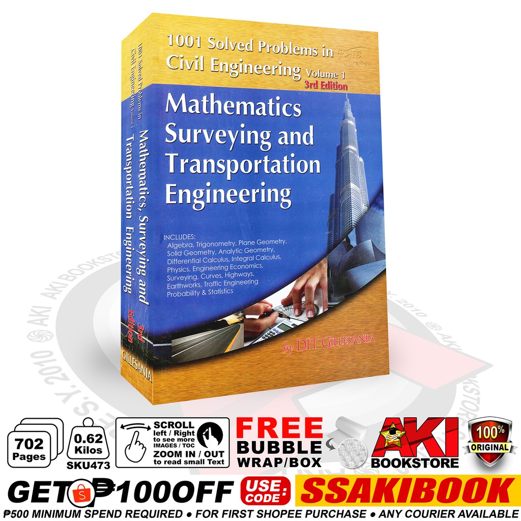 AUTHENTIC 1001 Solved Problems in Civil Engineering Volume 1 3rd ...