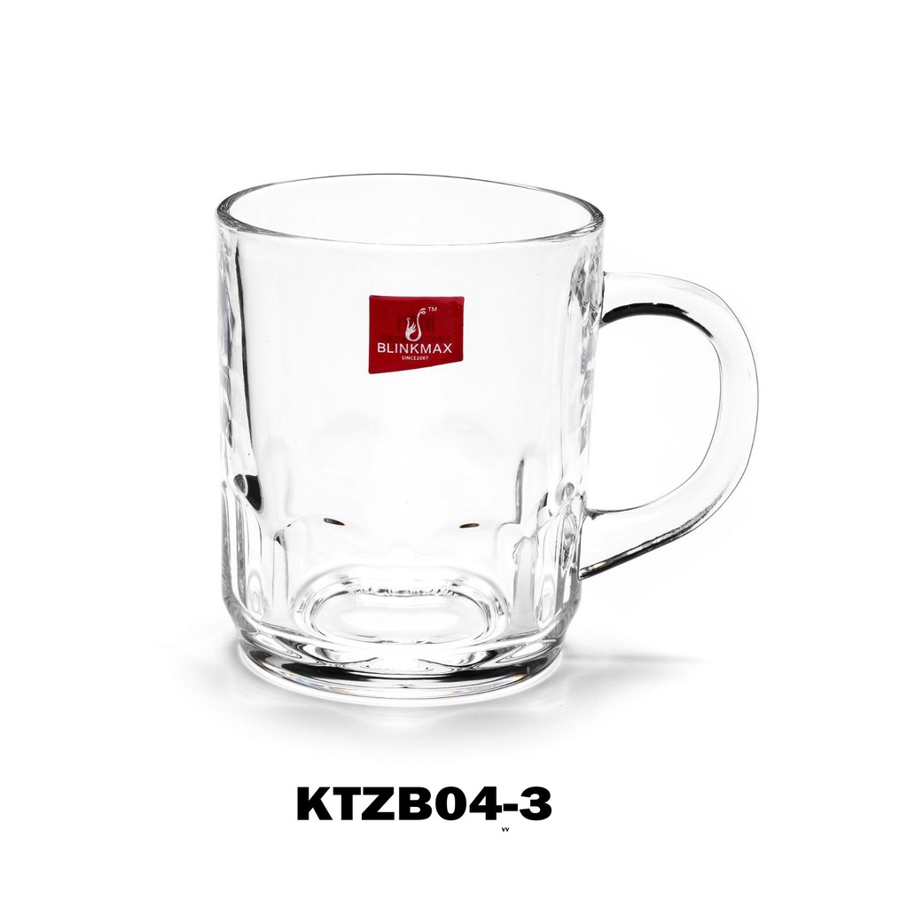 Blinkmax glass cup with handle heat-resistant transparent lead-free ...