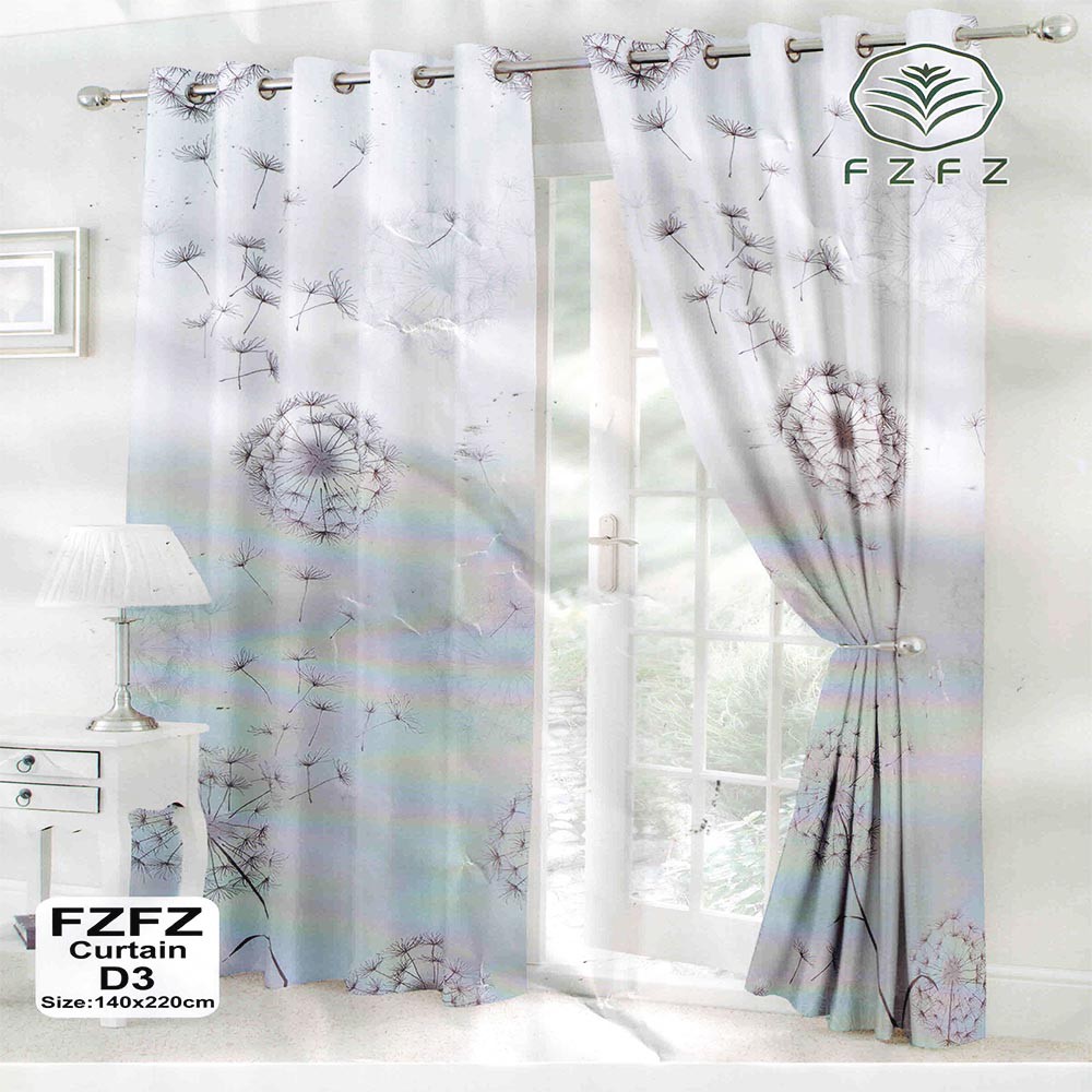 Modern Cotton Fabric Minimalist Window Bedroom Curtain Drape (140cm x ...