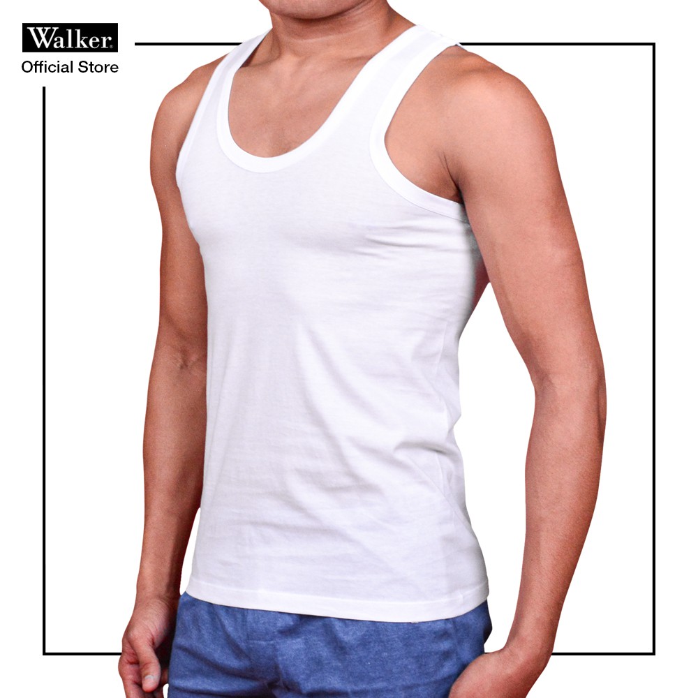 Walker Cotton USA Basic Men De Hilo Sando in White (Single Pack ...