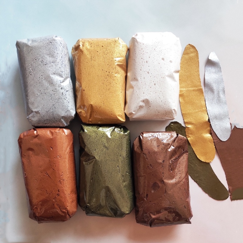 50g Ultralight Metallic Resin Clay Bronze Pink Gold Powder Mud DIY Doll ...