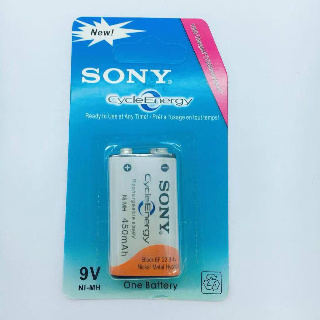 aesop# Sony cycle Energy 9V rechargeable battery 450mAh | Shopee ...
