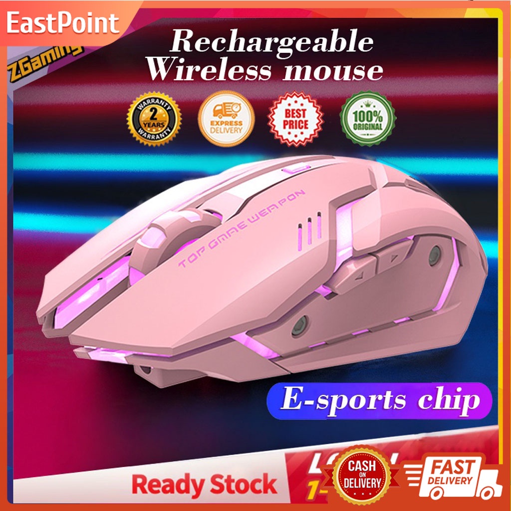 Gaming Wireless Mouse Rechargeable Mouse Glowing Mouse USB Interface ...