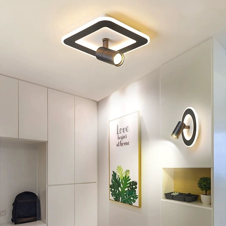 Chandelier modern design LED corridor spotlight family entrance walkway ...