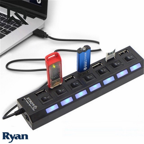 7 ports USB Hub Hi-Speed 2.0 Hub 480Mbps On/Off Switch | Shopee Philippines