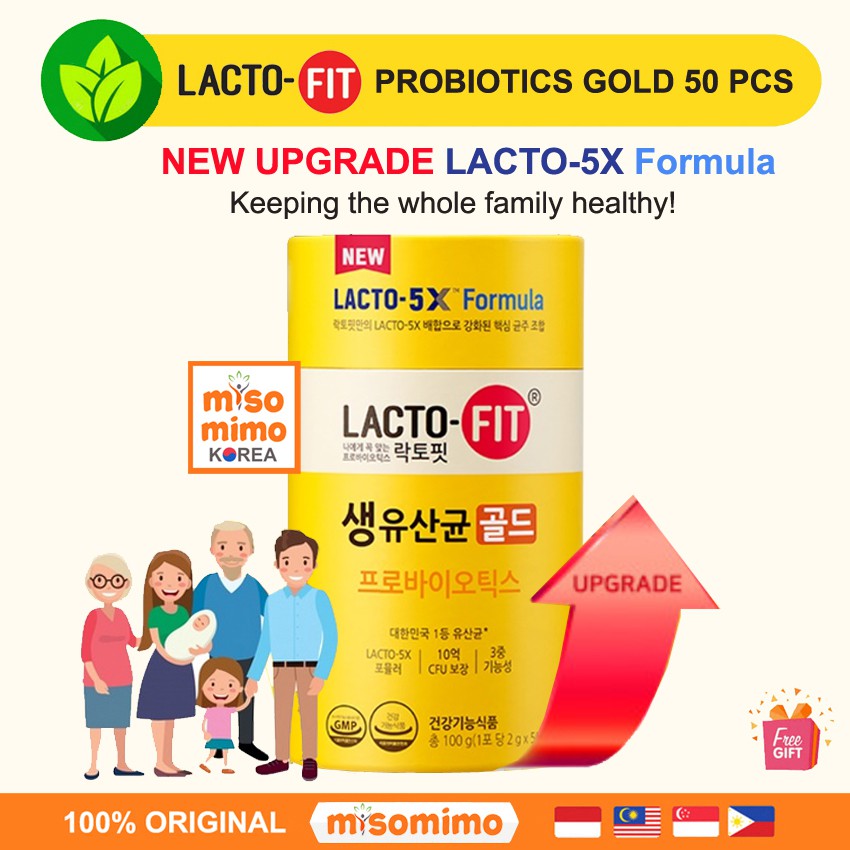 LACTOFIT Probiotic Gold Lacto Fit Korea + FREE Bonus Gift | Shopee ...