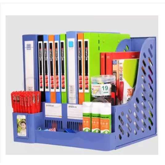 Office Desk File Organizer Document Holder A4 Filing Box Multifunction ...