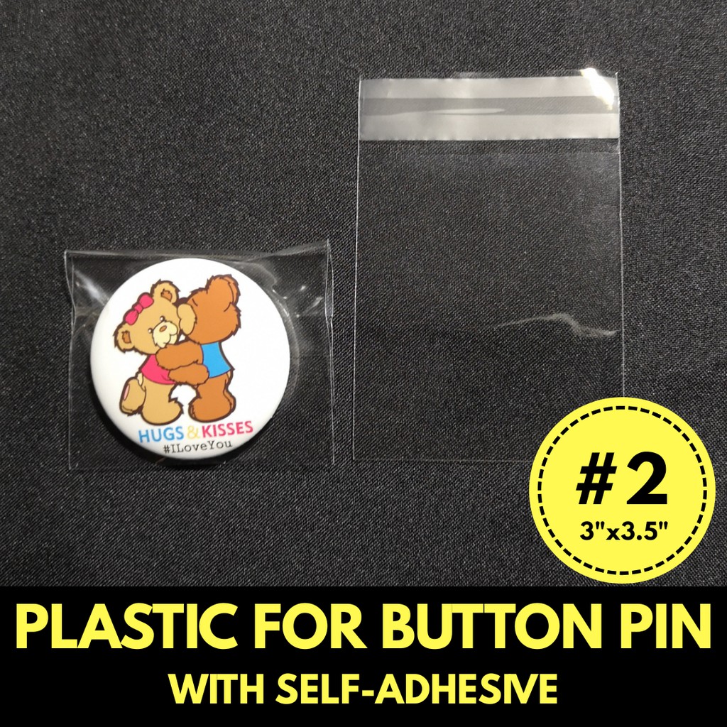 OPP PLASTIC w/Adhesive [for BUTTON PINS] OPPA | Shopee Philippines