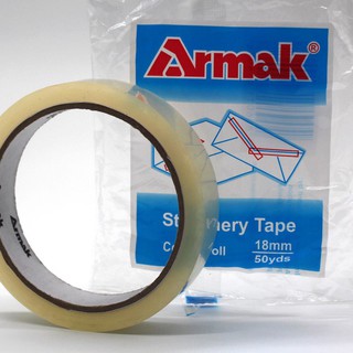 Armak Stationary Tape 50 yards Clear 12mm 18mm 24mm 1 Roll 1/2" 3/4" 1 ...